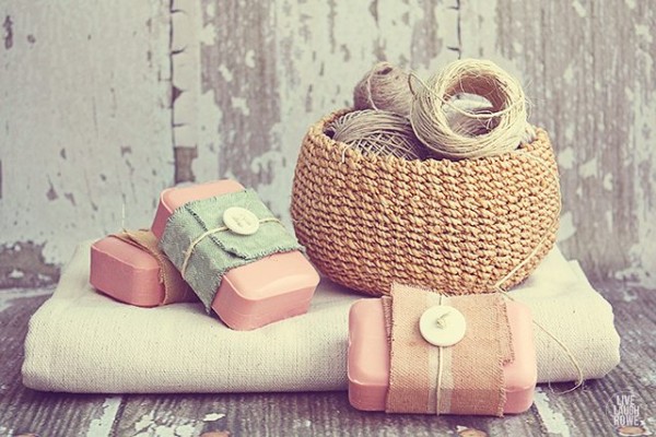 Painted Drop Cloth Soap Wraps - Live Laugh Rowe