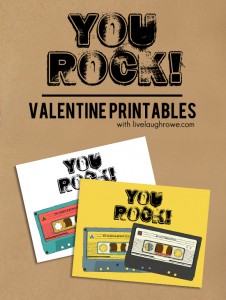 You Rock! Valentines Printables - Live Laugh Rowe