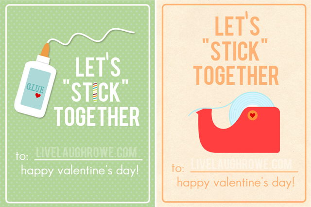 Let's Stick Together Valentines