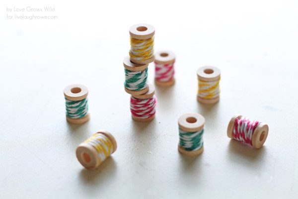 Mini Thread Spool Magnets - Live Laugh Rowe