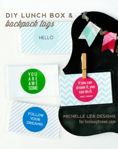 DIY Backpack and Lunch Box Tags | Guest Post - Live Laugh Rowe