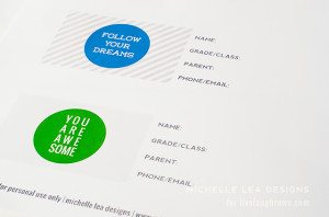 DIY Backpack and Lunch Box Tags | Guest Post - Live Laugh Rowe