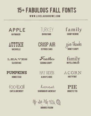 15+ Fabulous Fall Fonts - Live Laugh Rowe