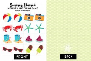 Memory Matching Game Printable