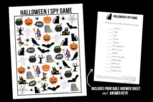 Halloween I Spy Printable -- a fun game for the kids!