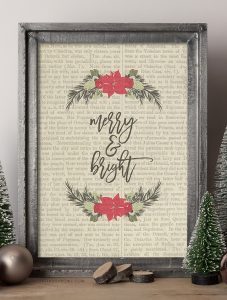 Merry and Bright Print | 25+ Free Christmas Printables - Live Laugh Rowe