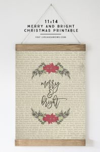 Merry and Bright Print | 25+ Free Christmas Printables - Live Laugh Rowe