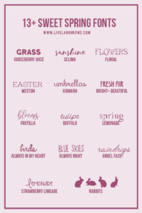 Free Spring Fonts. Find inspiration from these sweet creative fonts!
