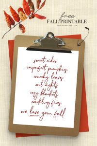 Reasons to Love Fall | Free Printable - Live Laugh Rowe