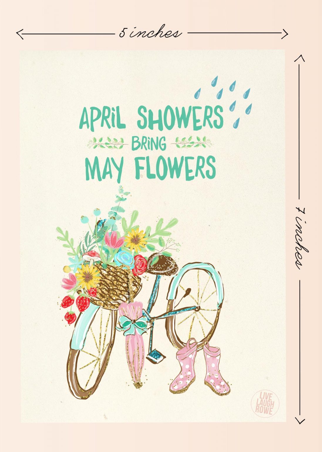 April Showers Bring May Flowers Printable Live Laugh Rowe