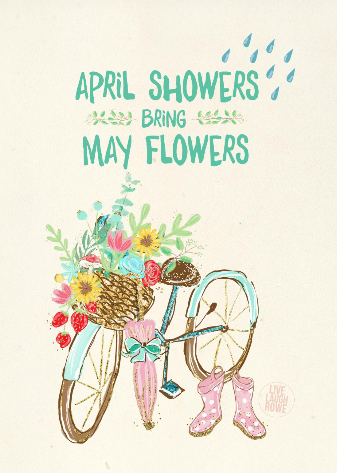 April Showers Bring May Flowers Printable - Live Laugh Rowe