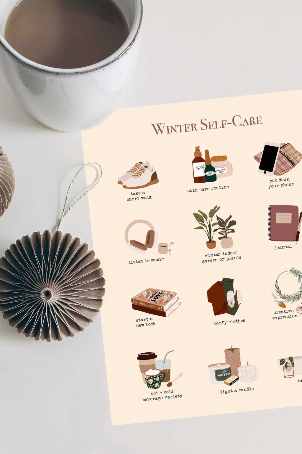 Winter Self-Care Printable - Live Laugh Rowe