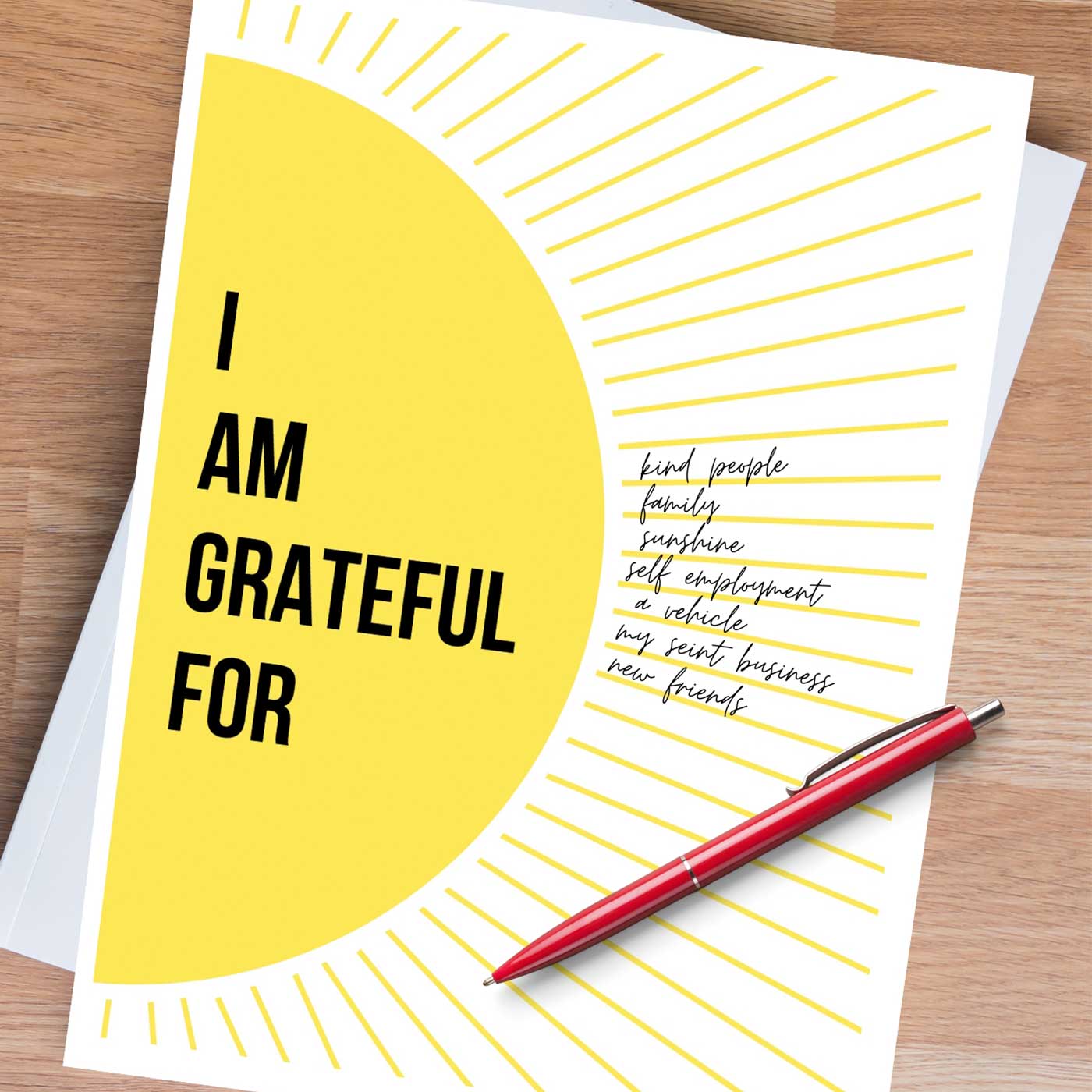 Gratitude Activity Printable - Live Laugh Rowe