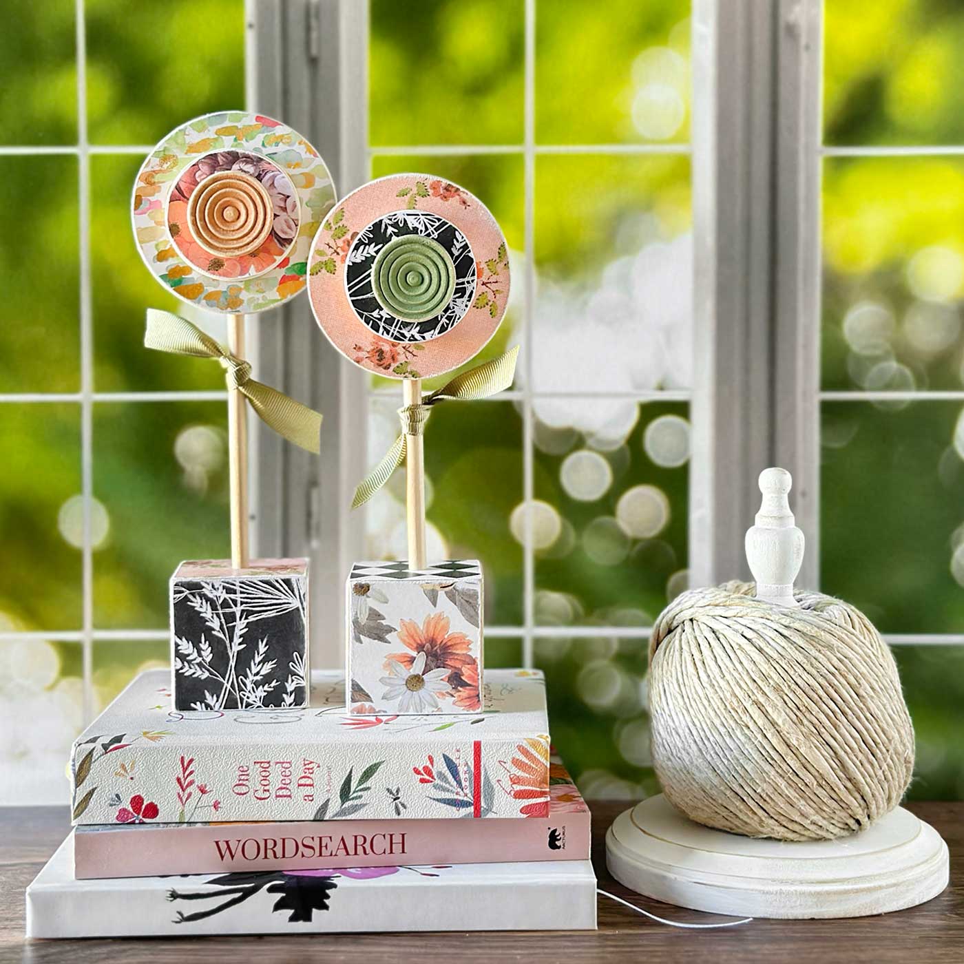 Wooden Flowers for Spring - Live Laugh Rowe