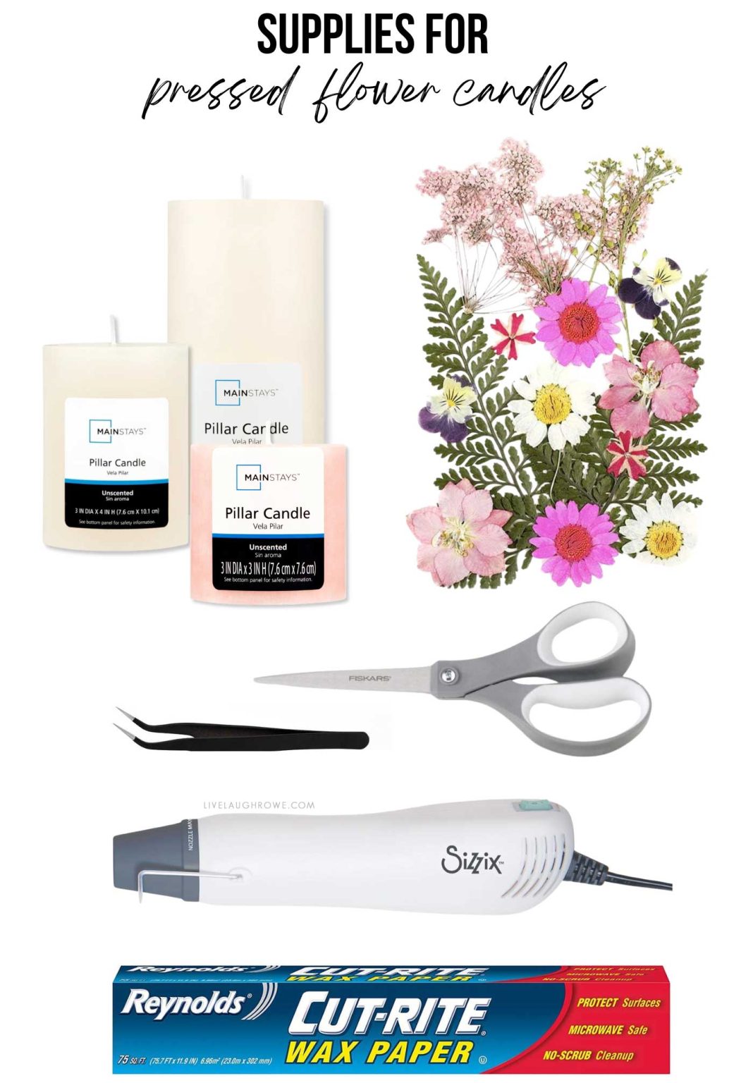 Pressed Flower Candles - Live Laugh Rowe