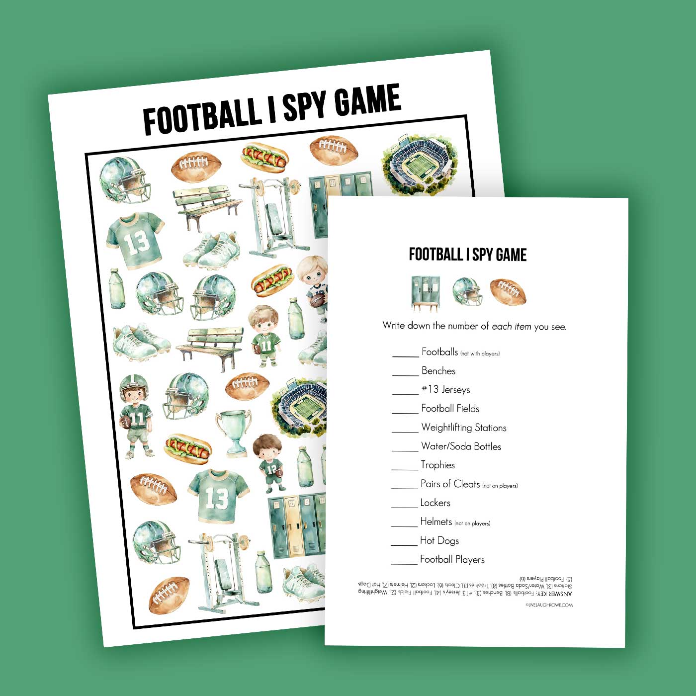 Football I Spy Printable - Live Laugh Rowe
