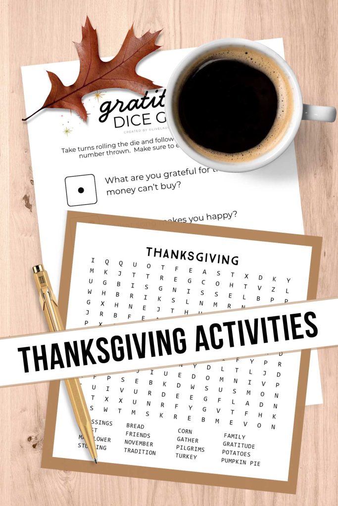 Gratitude Dice Game for Thanksgiving - Live Laugh Rowe