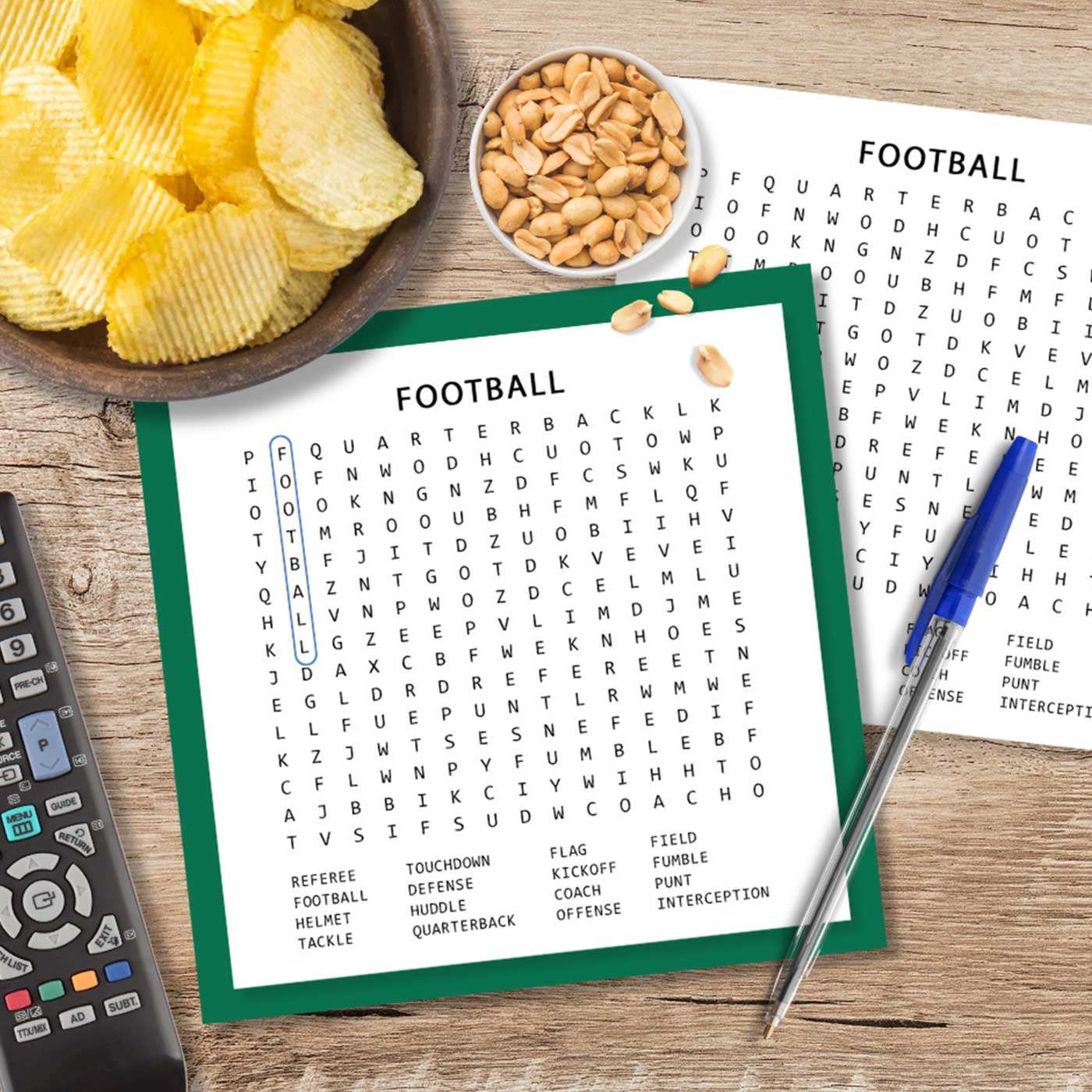 Football Word Search - Live Laugh Rowe