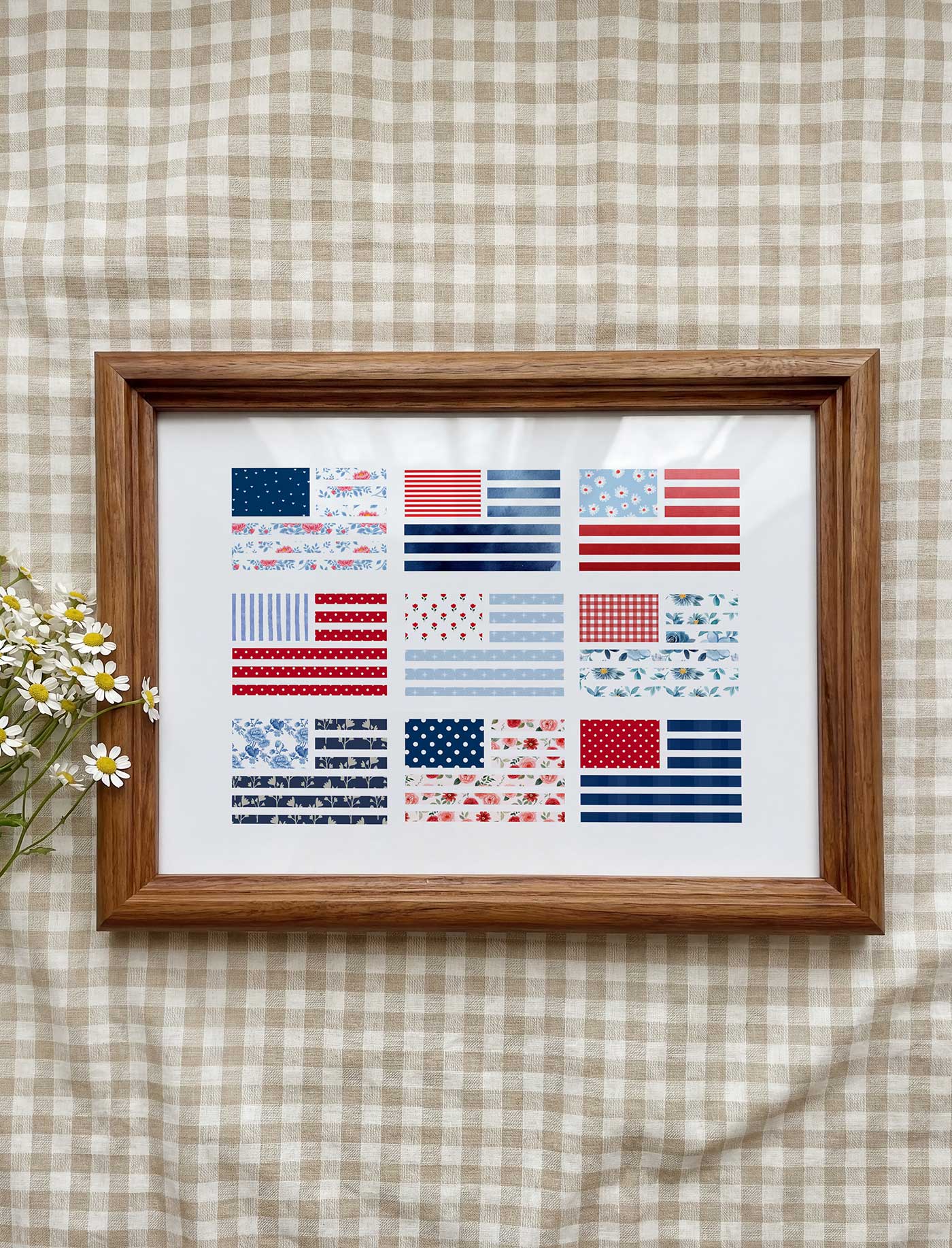American Flag Wall Art - Live Laugh Rowe