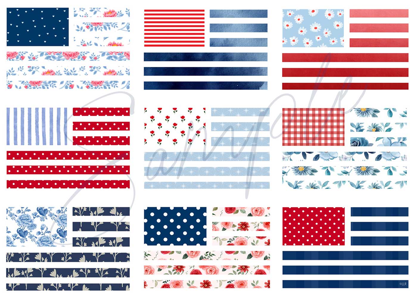 American Flag Wall Art - Live Laugh Rowe